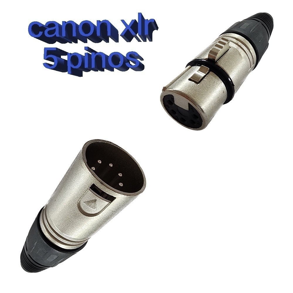 kit 10 Conector Xlr Canon femea e machoAmphenol 5 Pinos | Shopee Brasil