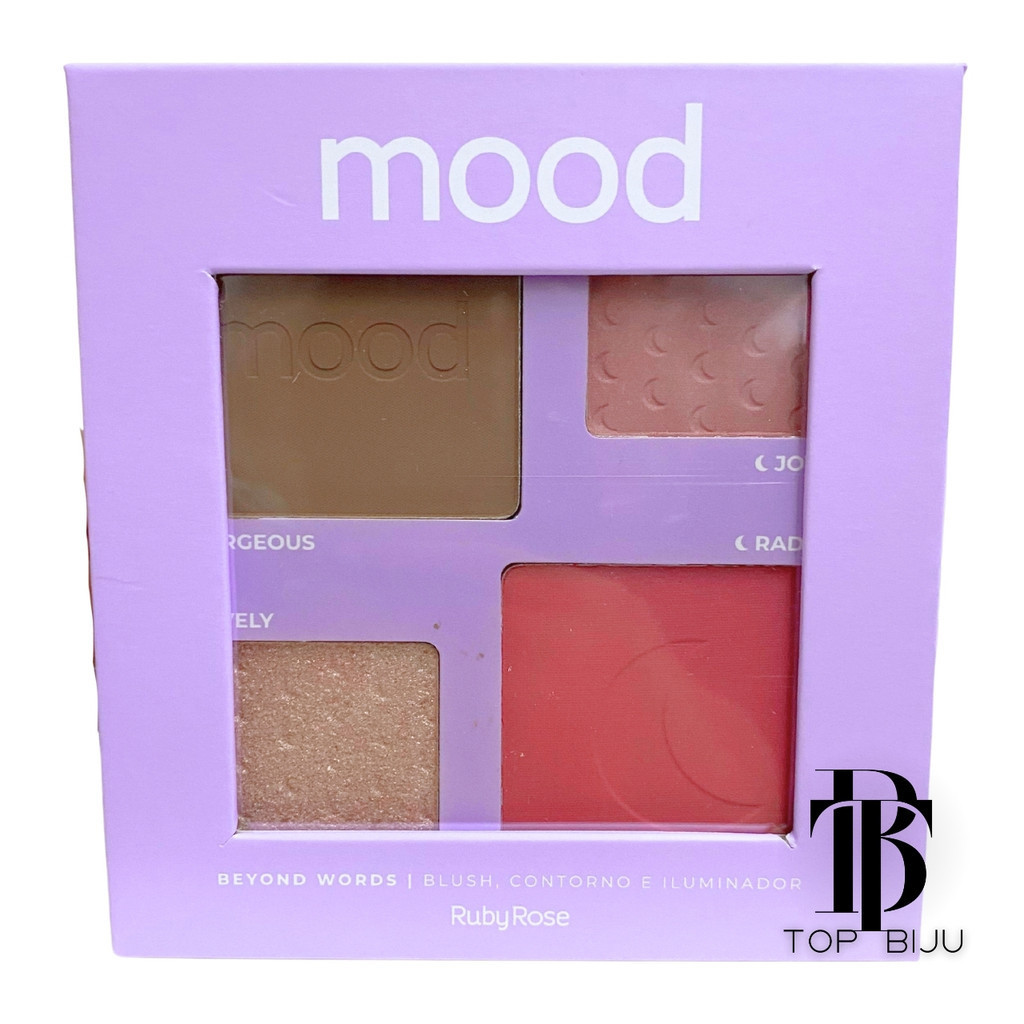Paleta de Blush Contorno e Iluminador Beyond Words Mood Multifuncional ...