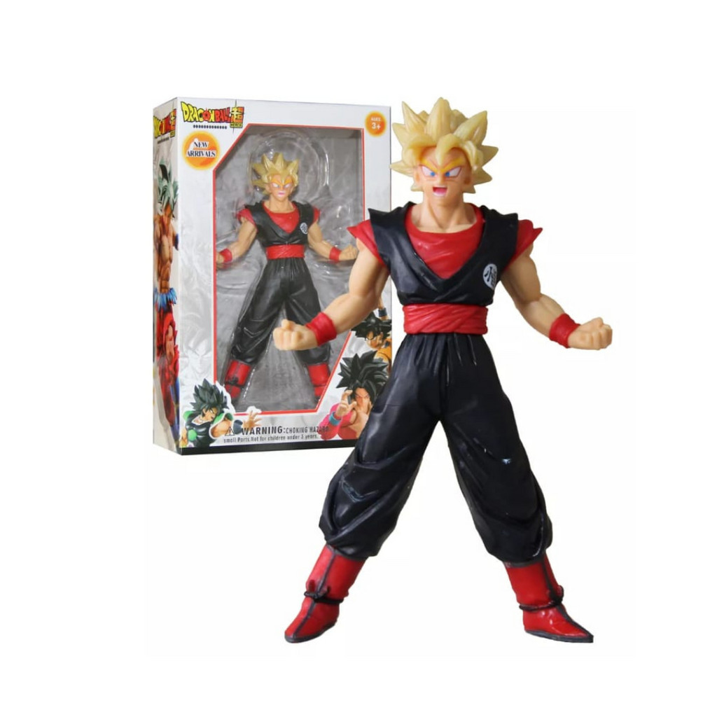 Boneco Dragon Ball Super Goku Roupa Preta e Vermelha | Shopee Brasil