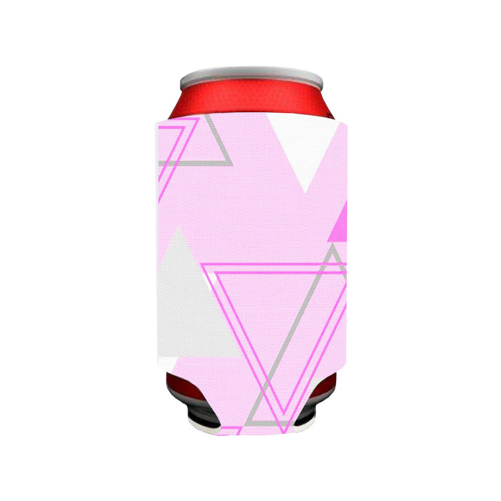 Porta Lata Neoprene 350ml Triangulo Rosa Azul Branco | Shopee Brasil