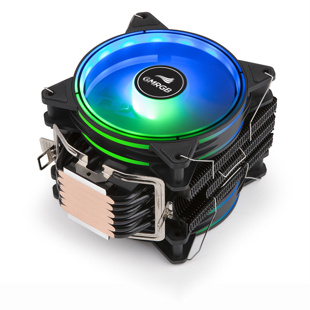 GMRGB Cooler Duplo Cpu Dual Fan Pc Intel Amd 1366 1151 1155 1156 X99 ...