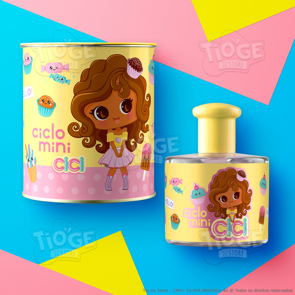 Perfume Infantil Cici Mel Ciclo Mini Deo Colônia com Lata Personalizada ...