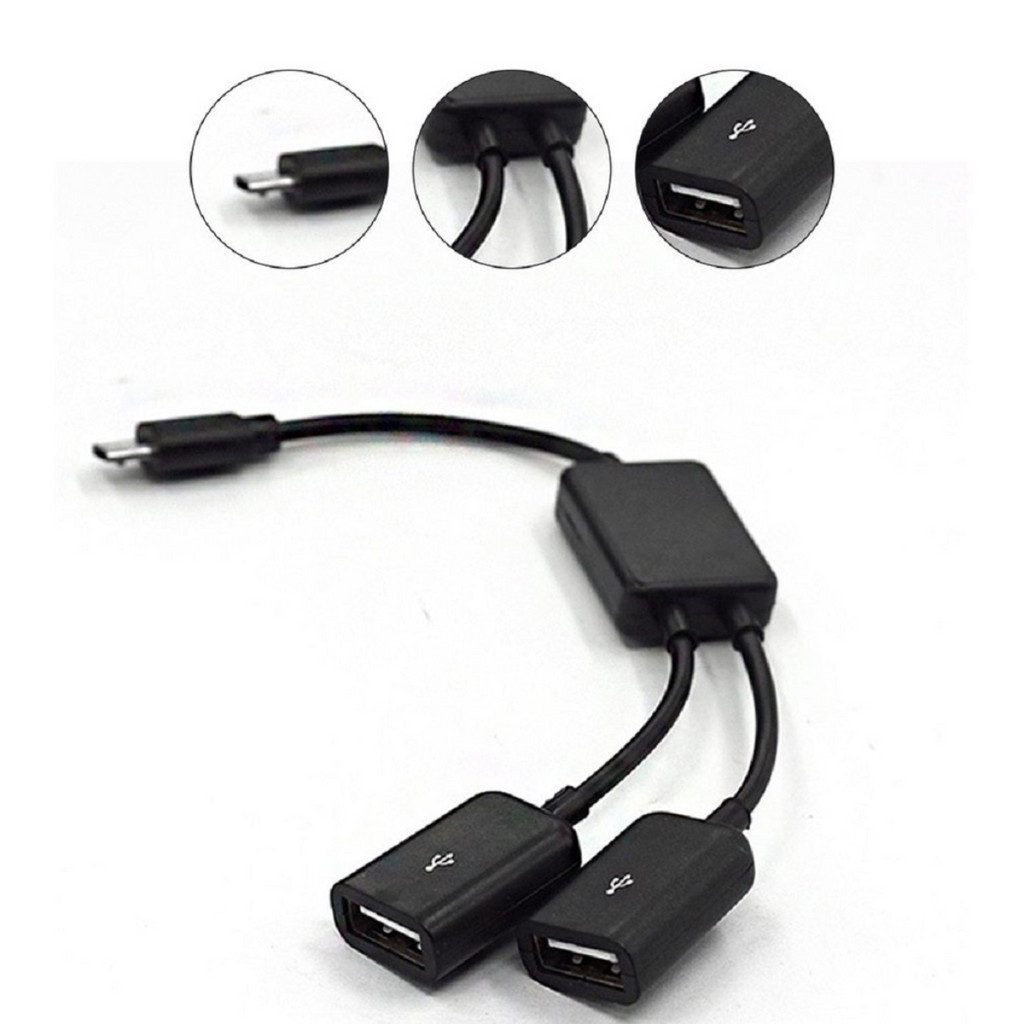 Cabo OTG Usb Hub Para Conectar Tablet, Mouse E Smartphone | Shopee Brasil