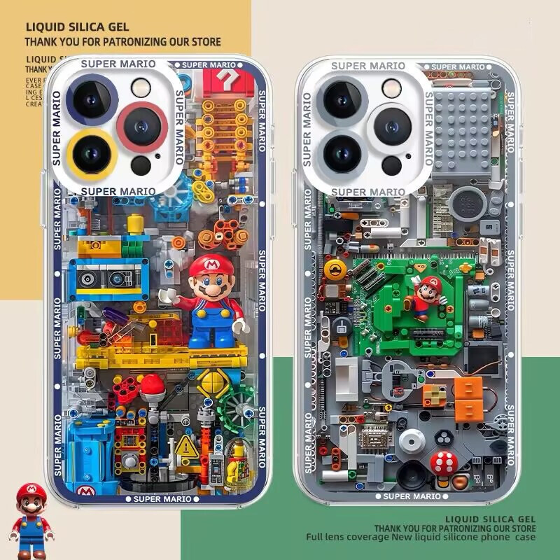 Capa De Telefone Super Mario Bros Game Para IPhone 16 15 14 13 12 11 ...