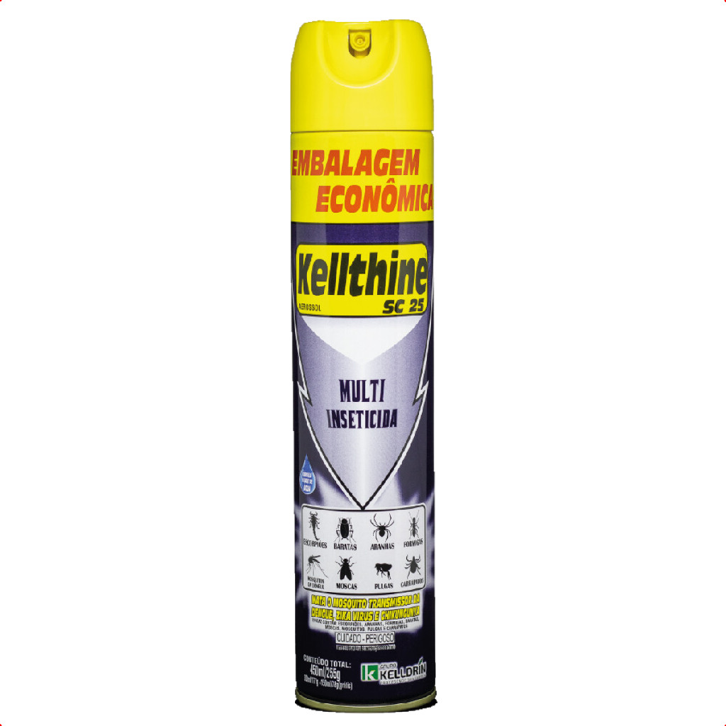 Multi inseticida mosquito mosca inseto Kellthine SC 25 Spray Aerossol ...