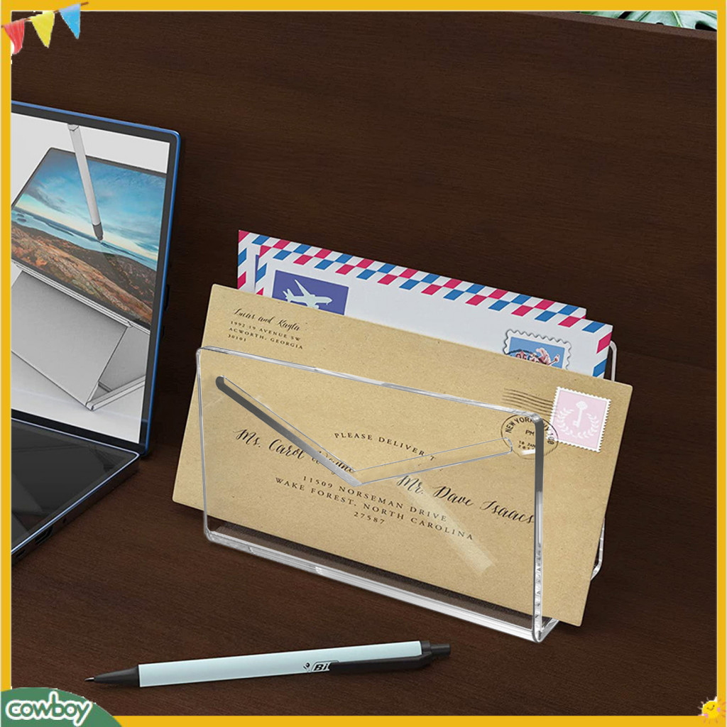 Acrylic File Letter Organizer Mail Case Clear Holder for Countertop ...