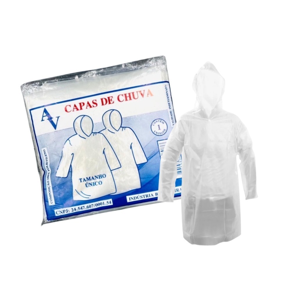 Capa de Chuva Transparente EVA Resistente Durável Reutilizável | Shopee ...