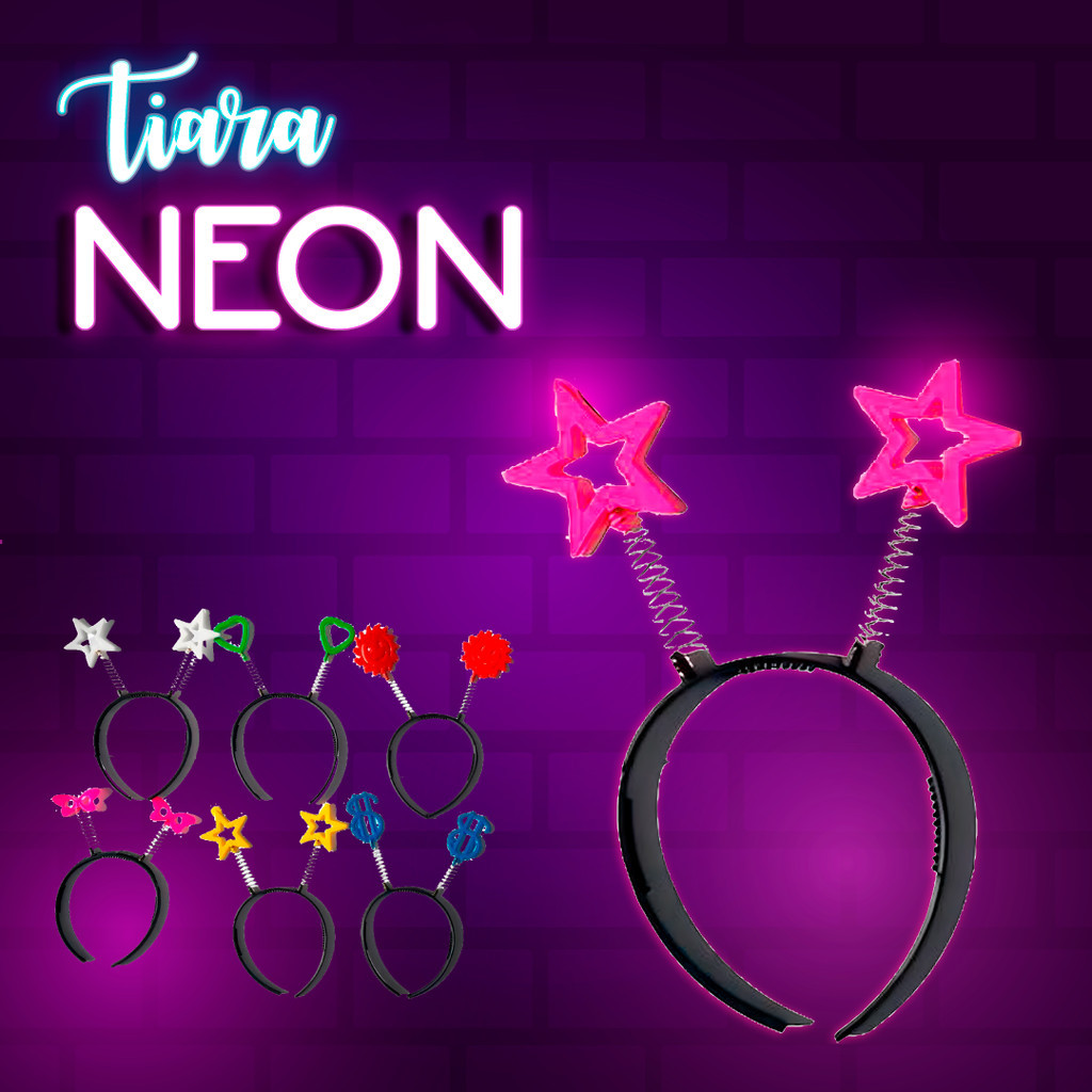 Kit 10 Unidades Tiara Neon Para Festas Eventos Baladas | Shopee Brasil