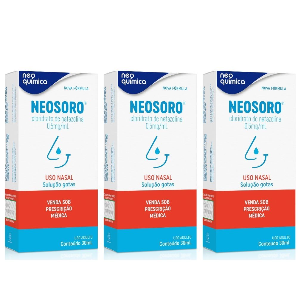Kit 3 Neosoro Solução Nasal 30ml | Shopee Brasil