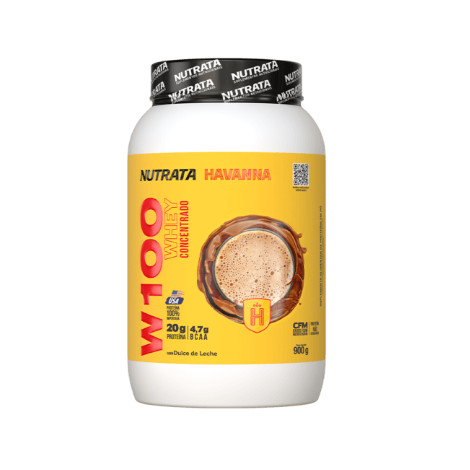 Whey Concentrado W100 Doce de Leite Pote 900g Nutrata | Shopee Brasil