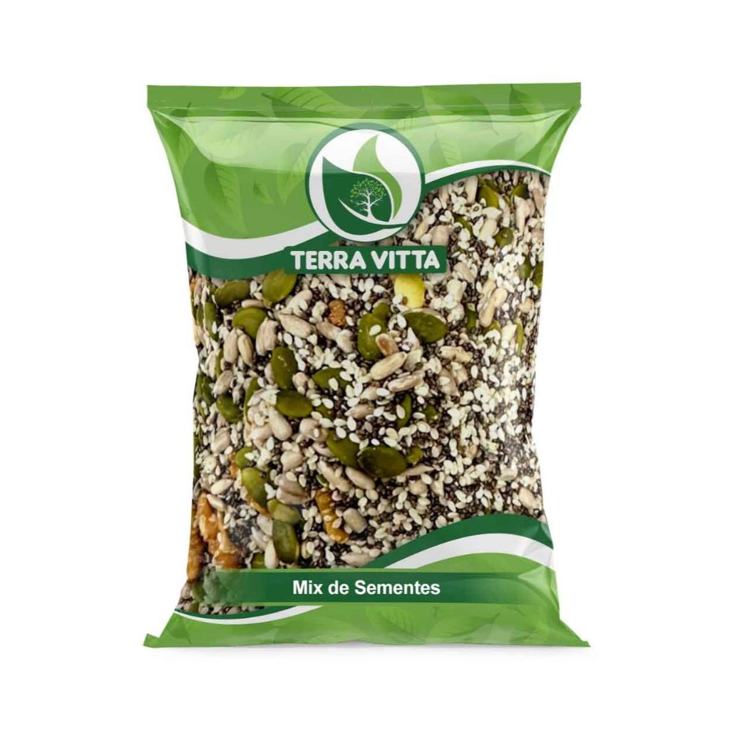Mix de Sementes - Abóbora, Girassol, Chia, nozes e Gergelim 1kg ...