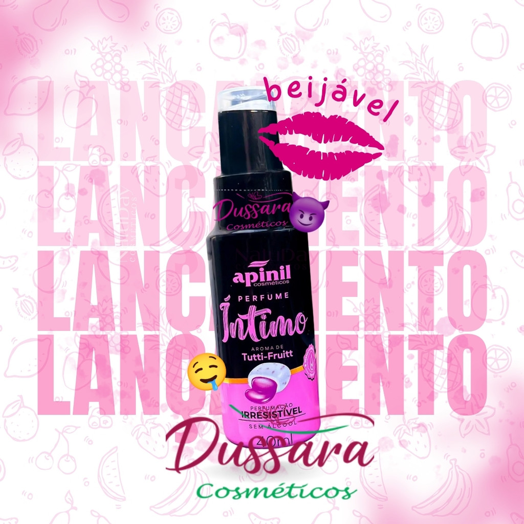 Perfume Íntimo Tutti Frutti Beijável 40 ml Lançamento Linha Exclusiva ...