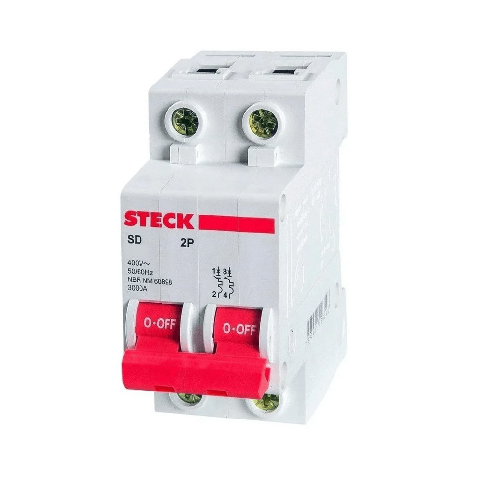 Disjuntor Bipolar Série SD62 04A 2P Curva C Steck | Shopee Brasil