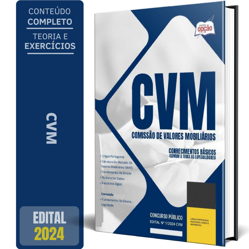 Apostila Concurso CVM 2024 - Conhecimentos Básicos (Comum a todas as ...