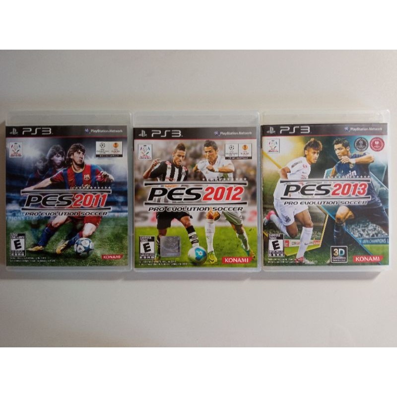 Lote 3 jogos playstation 3 futebol ps3 PES 2011 2012 2013 original mídia física pronta entrega ...