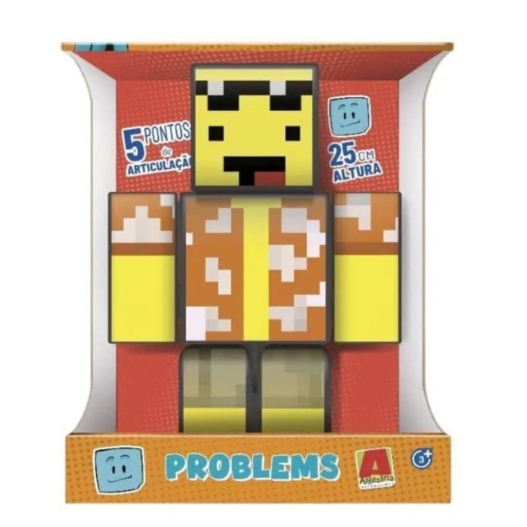 Boneco Mel Gamer Skin Turma do Problems 25 cm Algazarra | Shopee Brasil