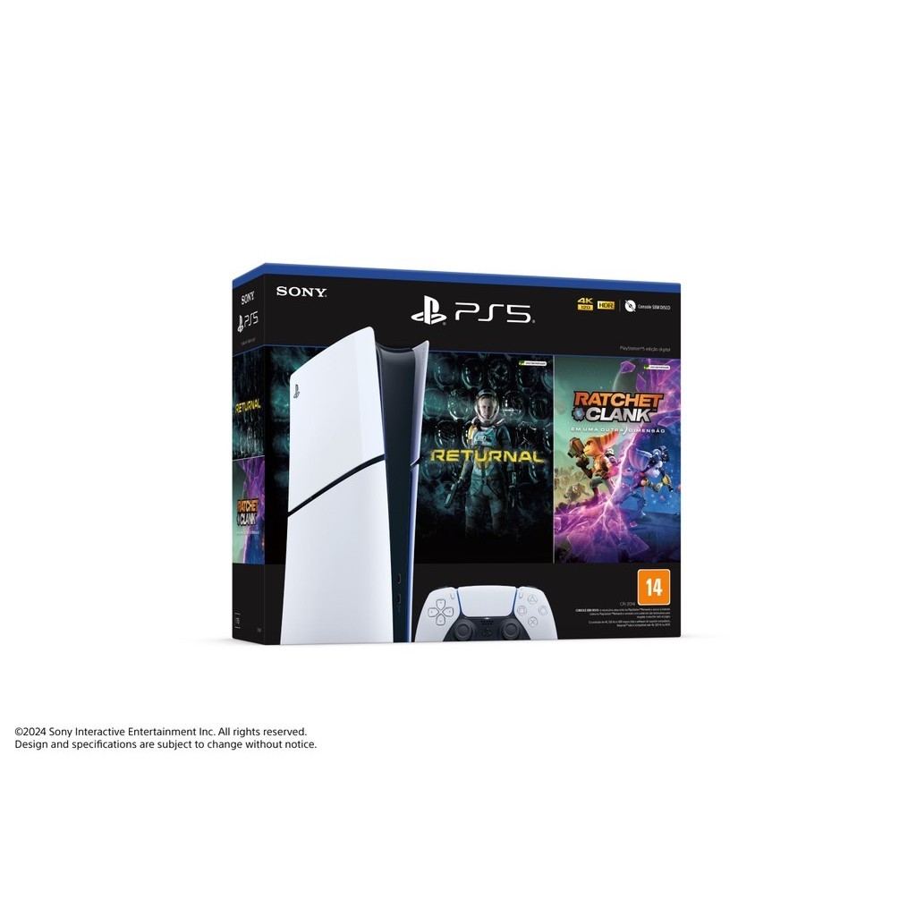 Pack PlayStation 5 Slim Edição Digital com 2 Jogos - PS5 - Desconto no ...