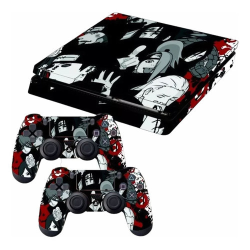 Adesivo Skin Premium Ps4 Slim Playstation 4 Akatsuki Naruto | Shopee Brasil