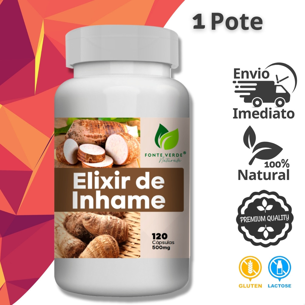 Elixir de Inhame 100% Natural 120 Cáps - Fonte Verde | Shopee Brasil