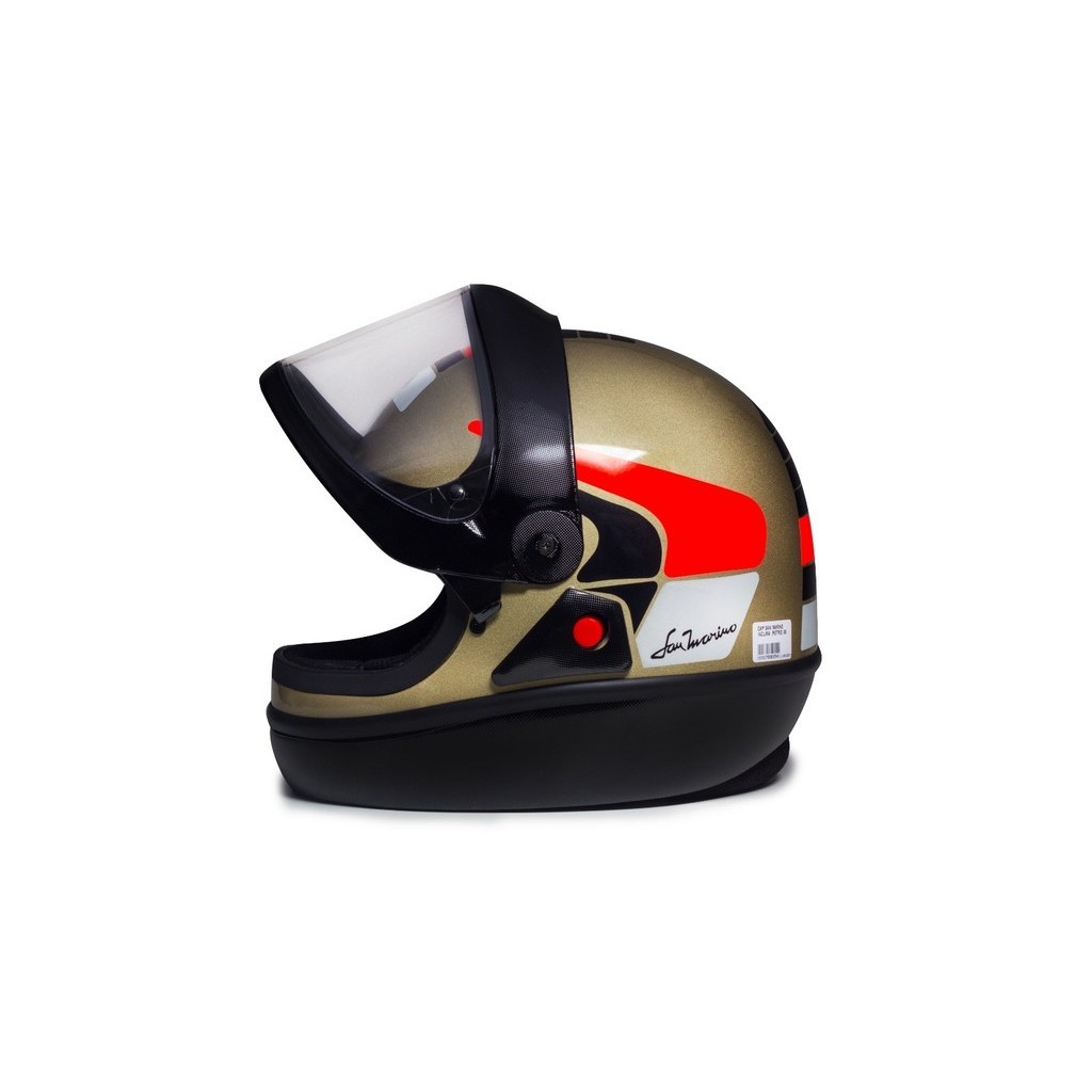 Capacete Moto Fechado San Marino Induma Retro Taurus | Shopee Brasil
