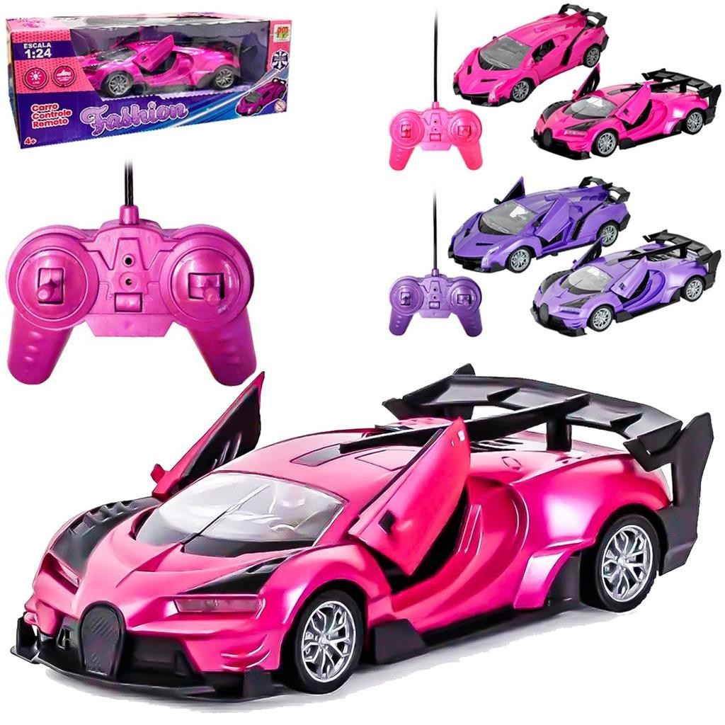 Carro De Controle Remoto Esportivo Fashion Colorido Rosa E Roxo Para ...