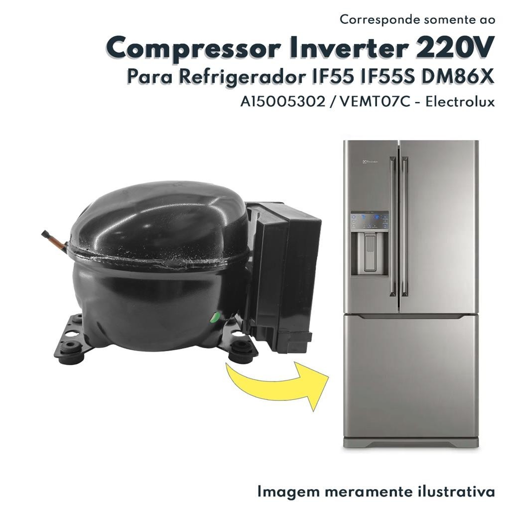 Compressor Inverter 220V 50/60Hz R600 Para Refrigerador IF55 IF55S ...