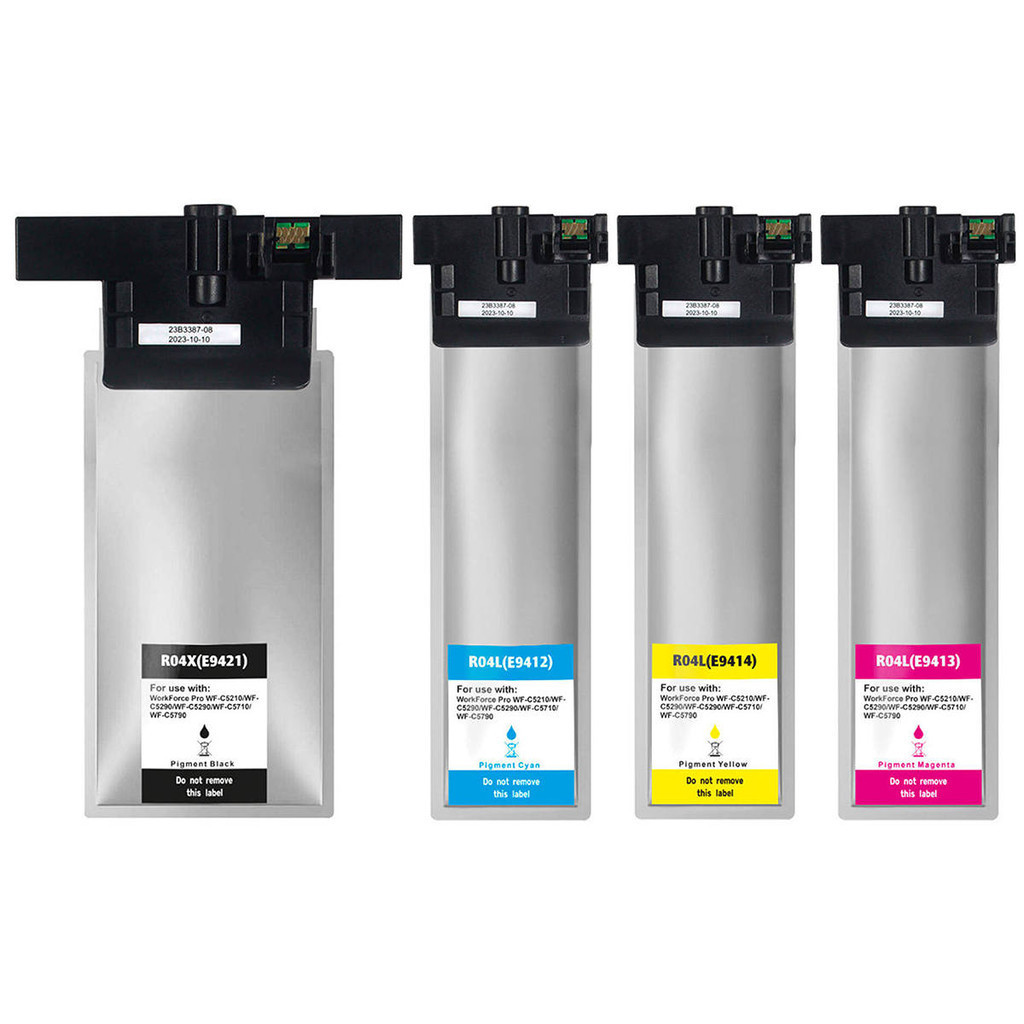 Kit 4 Cores Bolsa de Tinta Compatível para E9421 E9412 E9413 E9414 ...