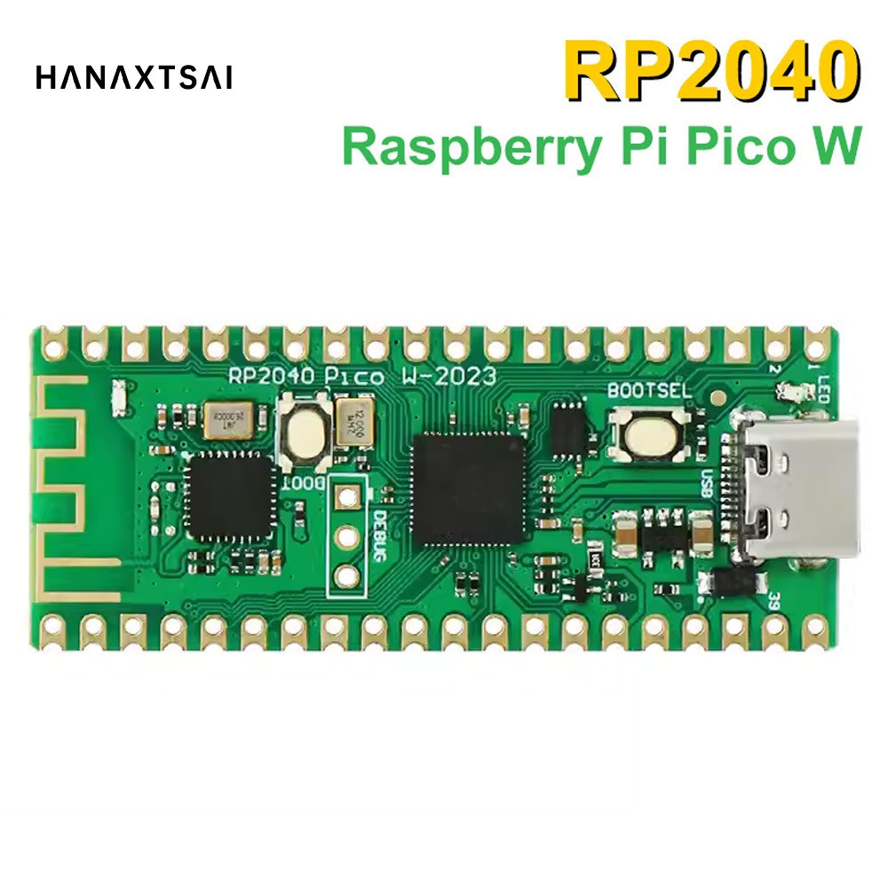 Placa RP2040 raspberry pi PICO W Com 2.4G WiFi Micro Dual-Core 264KB ...
