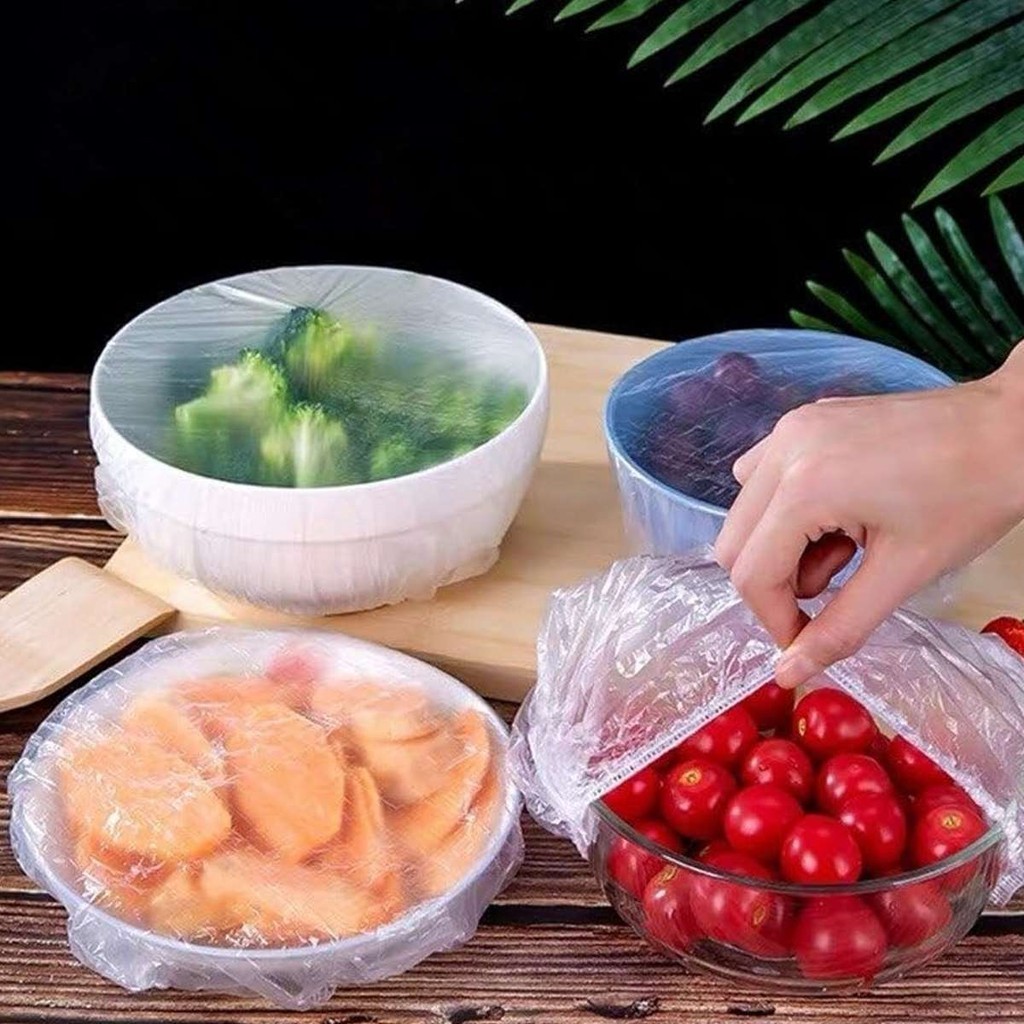 Capa Protetora Alimento Com 100 Unidades Veda Tudo Grande Tampa Prato ...