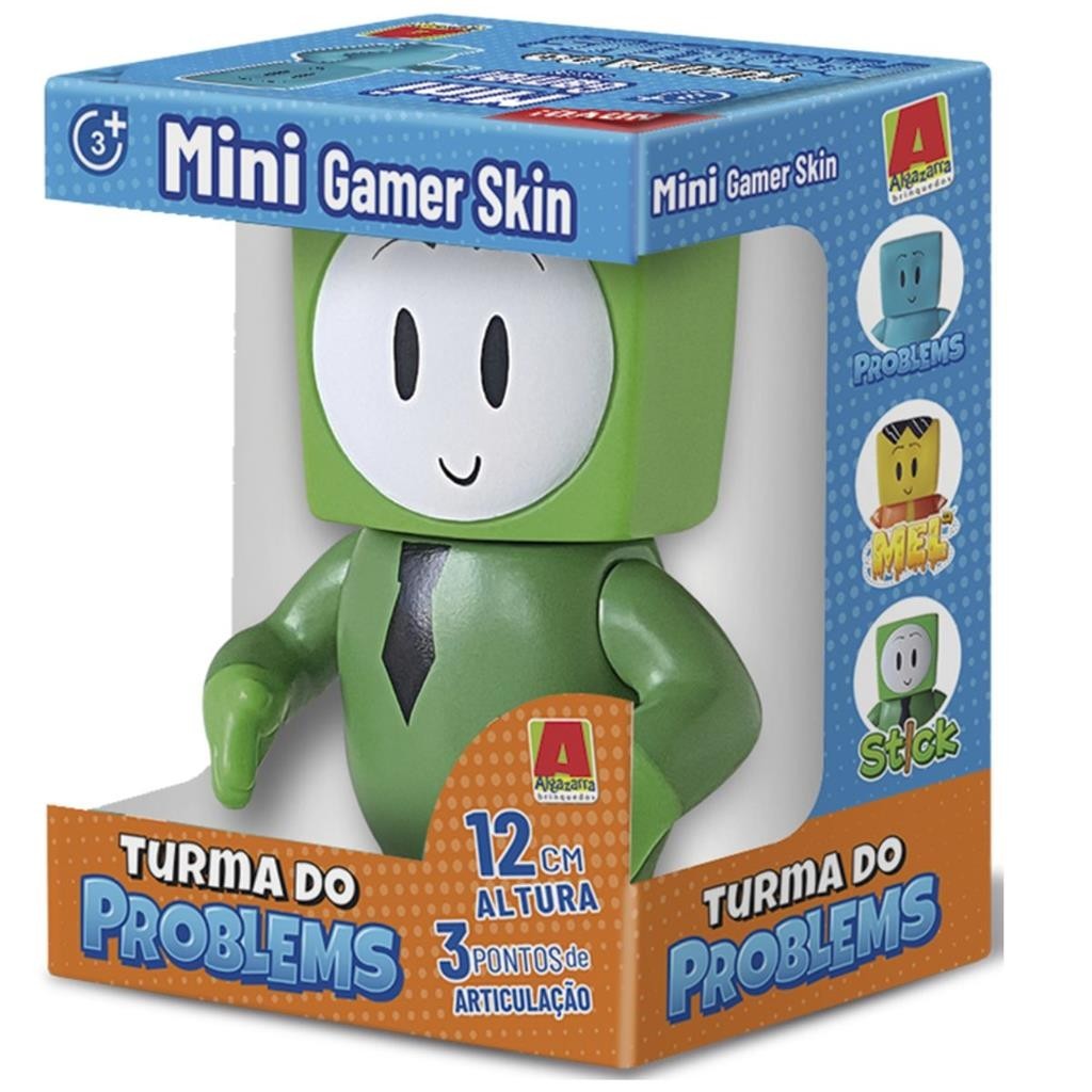 Boneco Stick Mini Gamer Skin 12cm Original-Turma do Problems | Shopee ...
