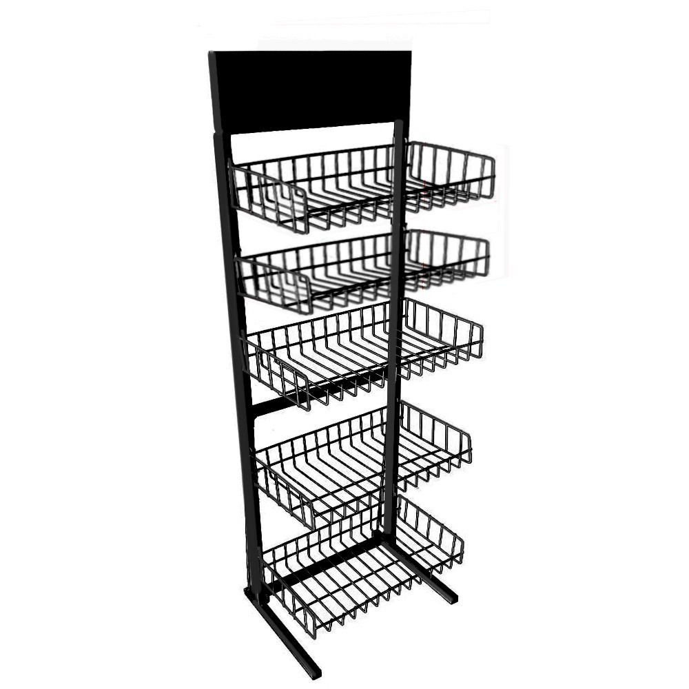 Display Expositor Aramado com 5 Cestos - Preto | Shopee Brasil