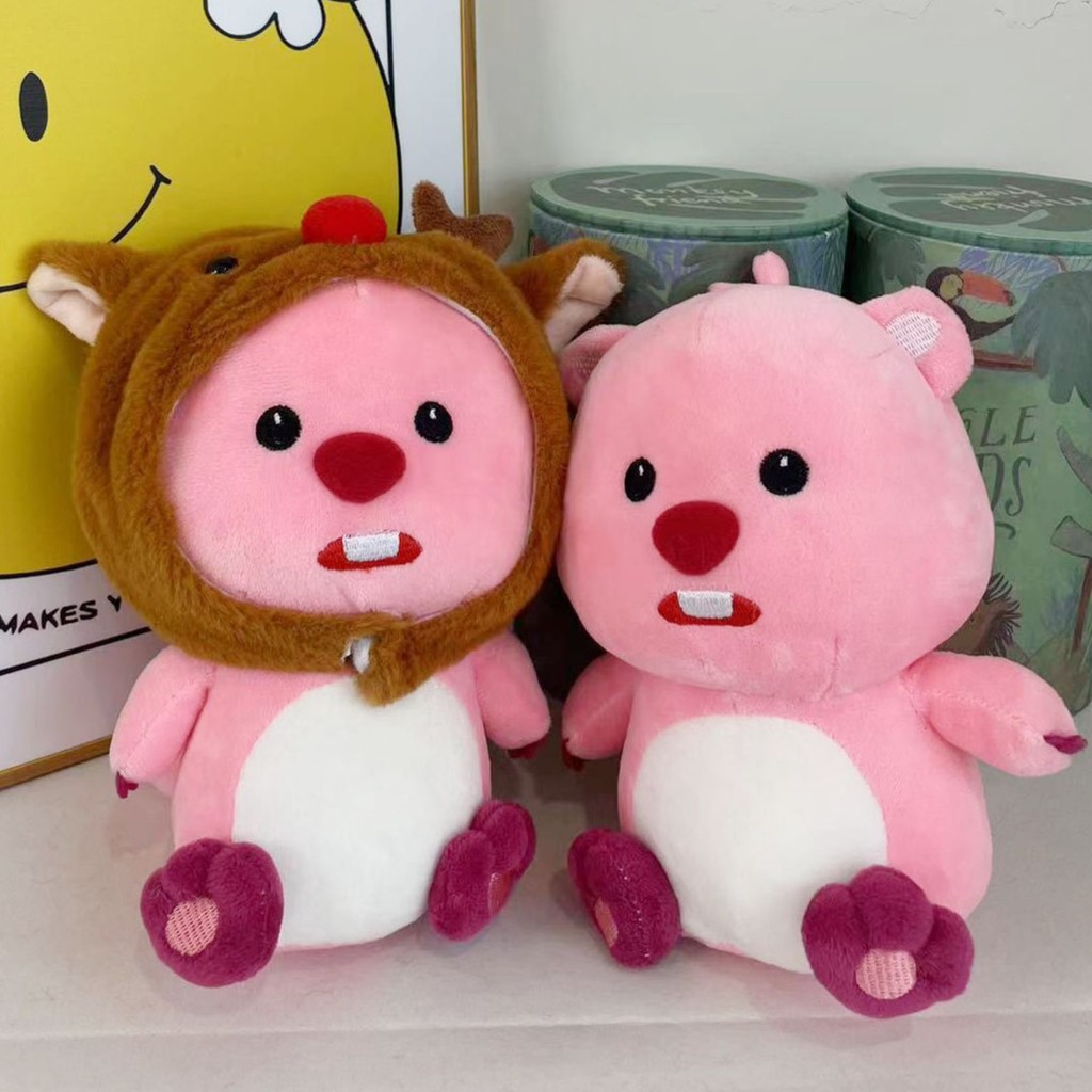 Bonito Loopy Boneca Rosa Castor Brinquedo De Pelúcia Huggable Presente ...