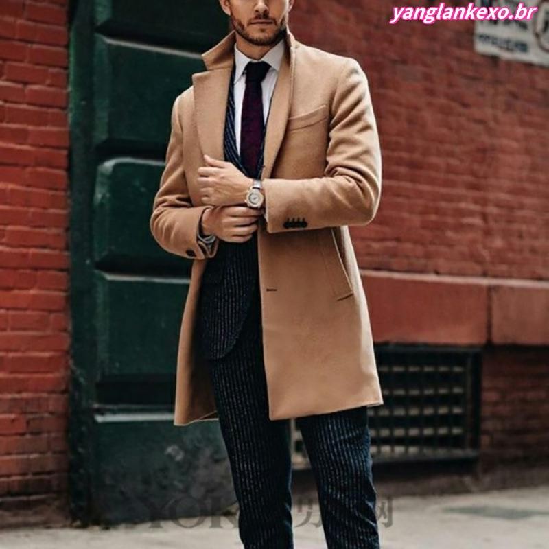 Sobretudo Masculino Outono E Inverno Moda E Conforto | Shopee Brasil