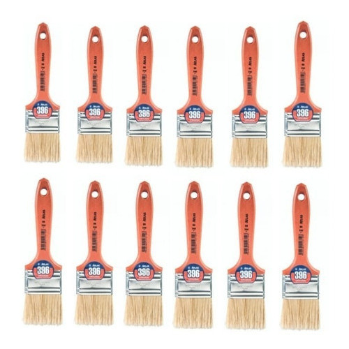 Kit 12 Pincel Trincha 2 Polegada Atlas 396 Madeira | Shopee Brasil