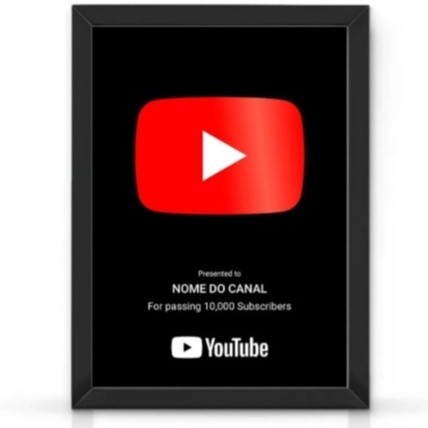 Quadro Placa Youtube Personalizado 1000 5000 10000 Inscritos | Shopee ...