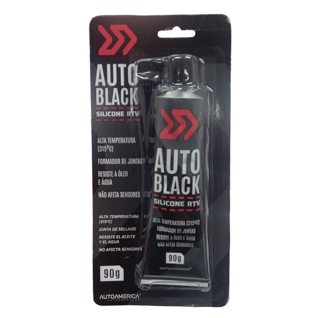 Silicone RTV Auto Black Preto Alta Temperatura para Motores - Faz a Boa!