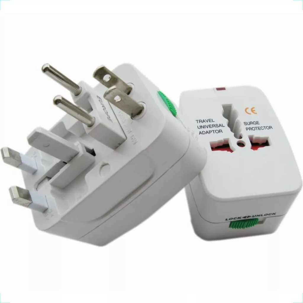 Kit 2 Adaptador Tomada Universal Para Viagem Internacional | Shopee Brasil