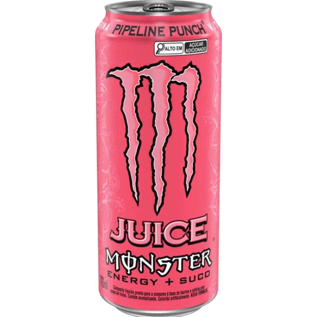 Energ tico Monster Energy Pipeline Punch 473ml Lata Rosa Sabor Goiaba