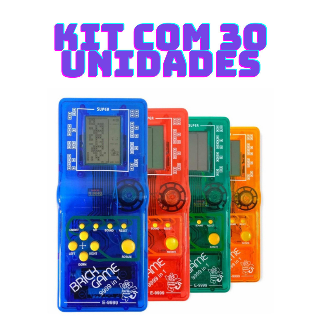 Kit com 30 Super Mini Game Retro Brinck Game Portátil 9999 jogos ...