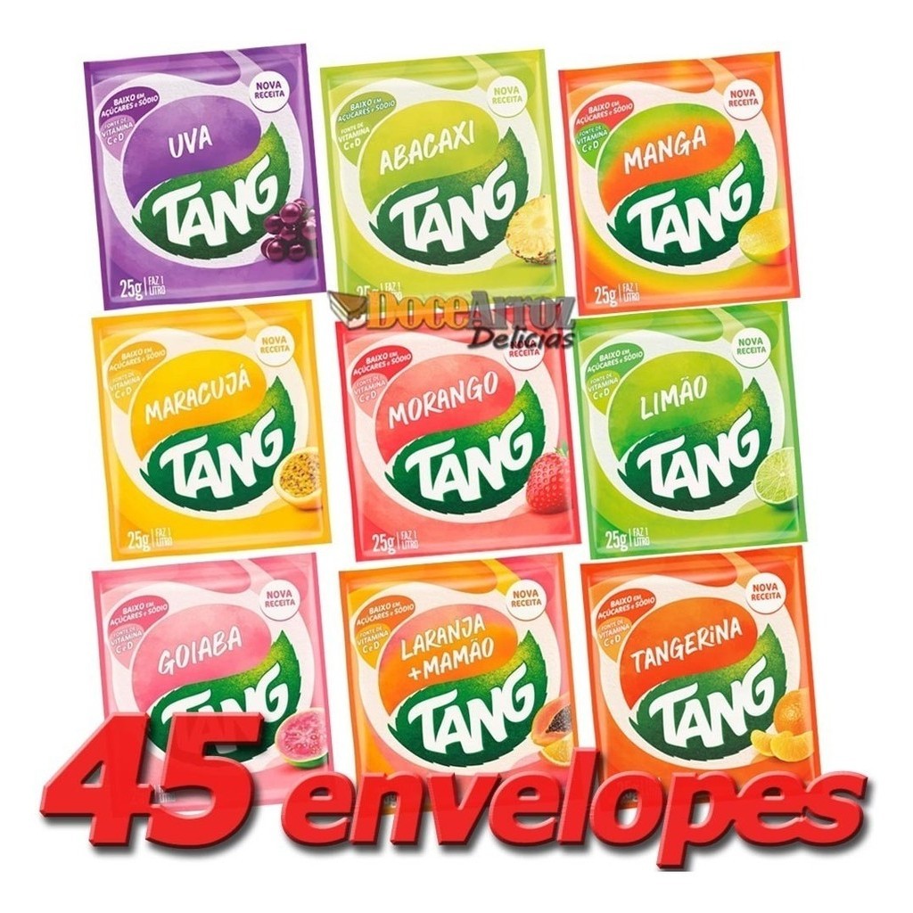 Suco Tang 03 Caixas - 45 Envelopes Com 25gr Cada] | Shopee Brasil