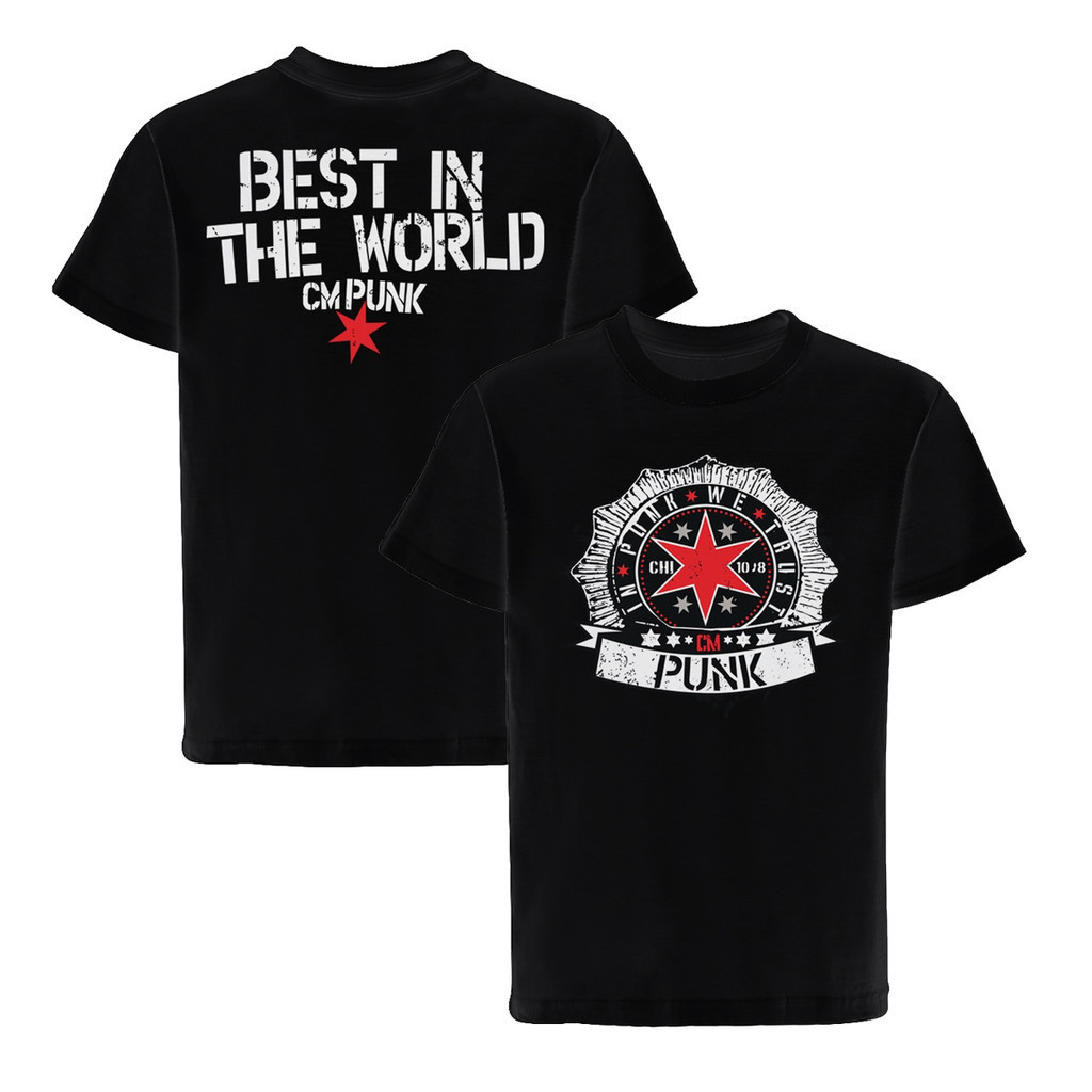 Wwe Wind City Savior CM Punk Punk Punk AEW Camiseta de Luta Livre Puro ...