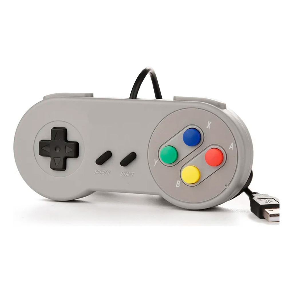 Controle Joystick Super Nintendo Cinza Snes Usb Pc Notebook | Shopee Brasil
