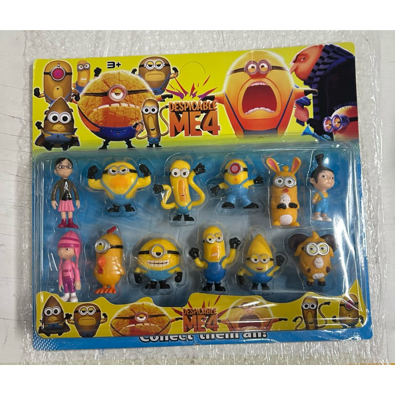 Kit Bonecos Minions Aventura 12 personagens Envio Imediato | Shopee Brasil
