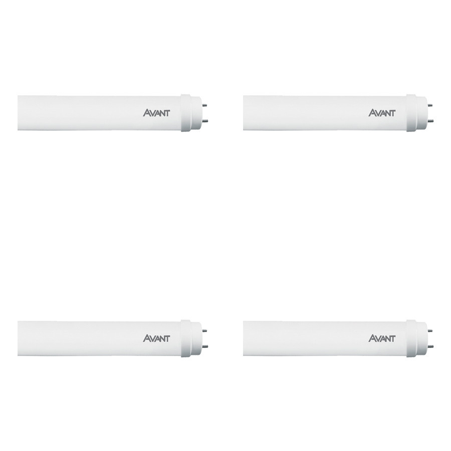 Kit 4 Lâmpadas LED Tubular T8 60cm 4000K 9W Avant Bivolt | Shopee Brasil
