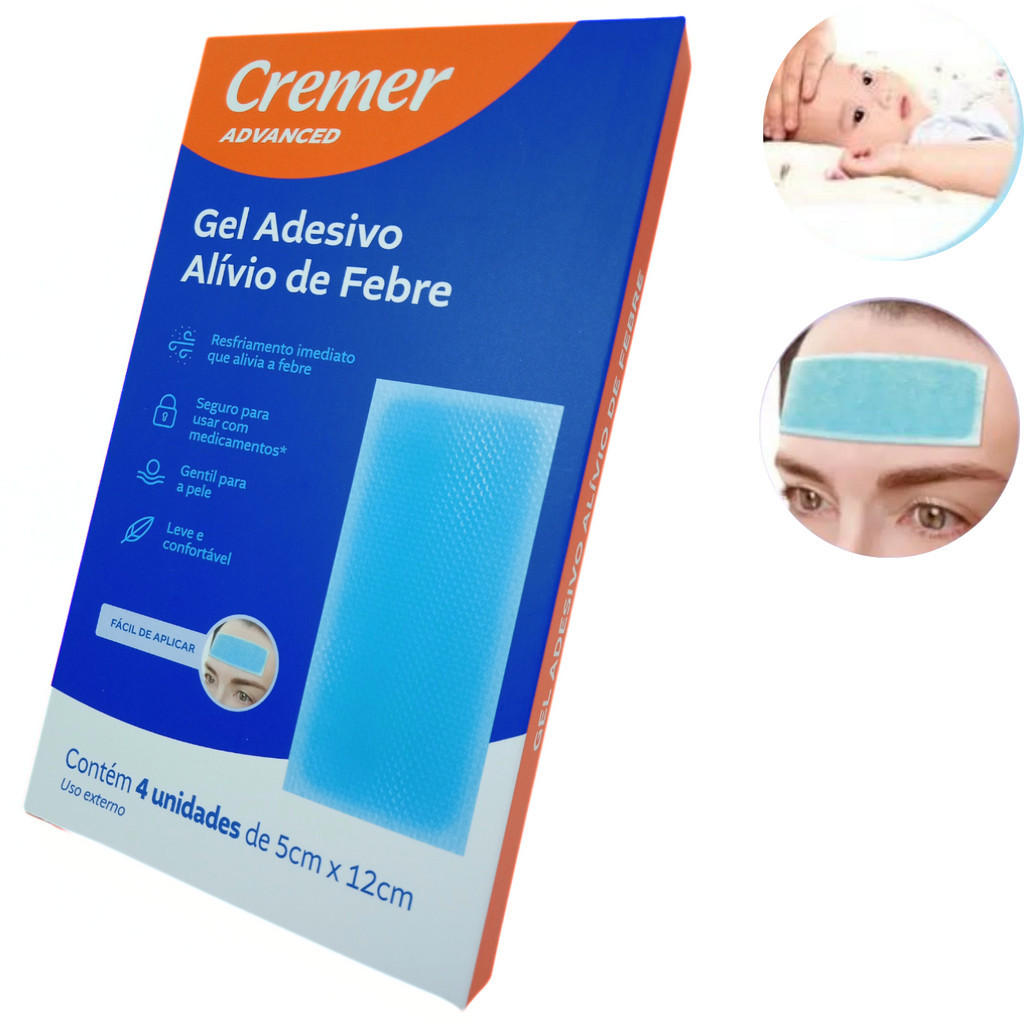 Emplastro Gel Adesivo Anti Resfriado Confortável Na Pele Para Aliviar ...