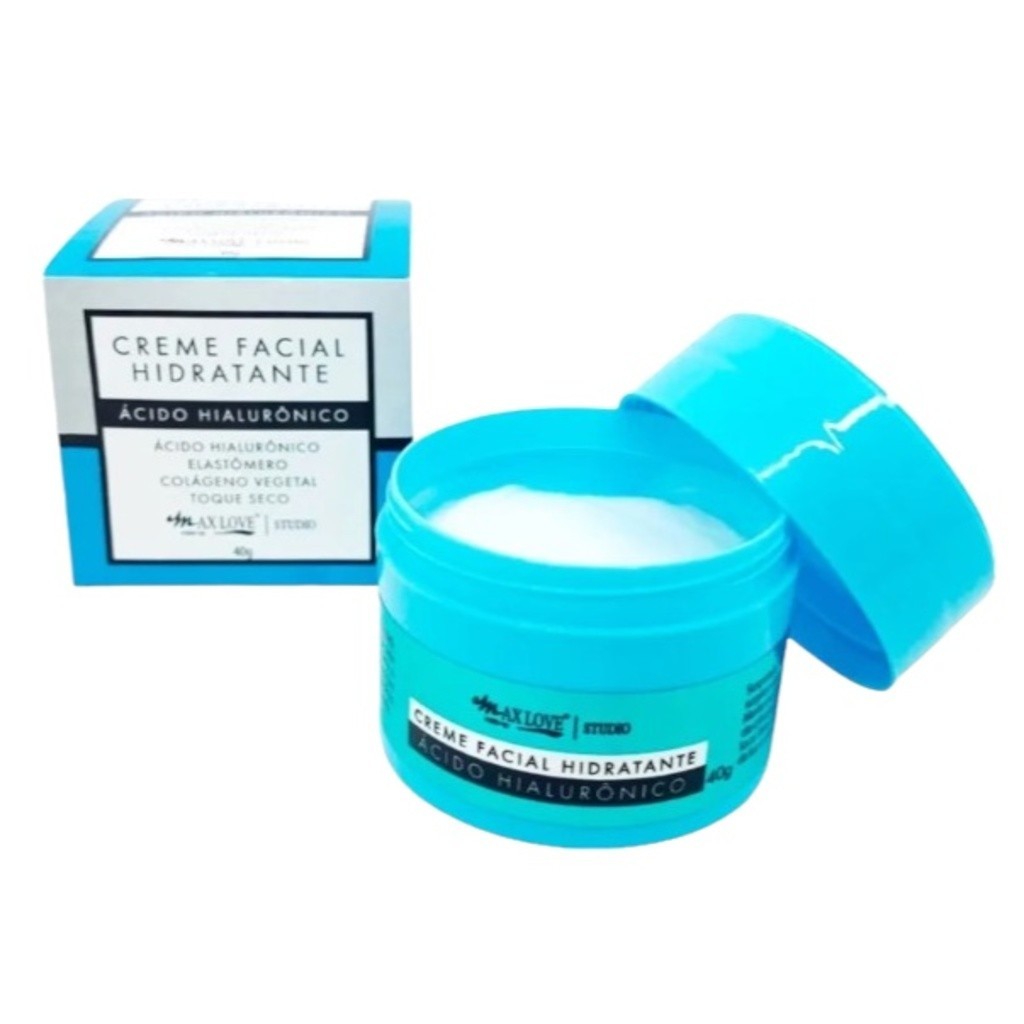 Creme Facial Hidratante Ácido Hialurônico Max Love 40g | Shopee Brasil