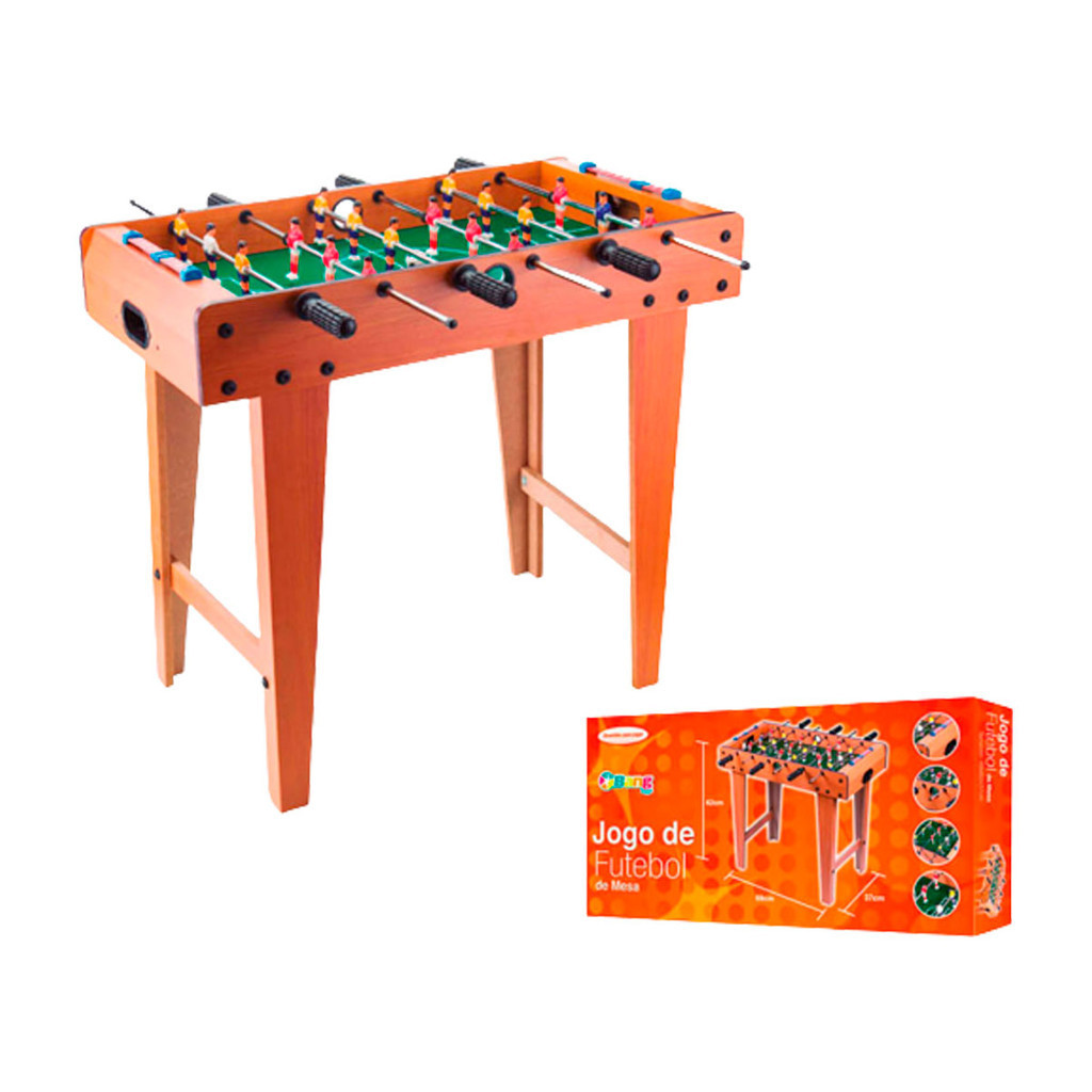 Mesa Pebolim Totó Fla-Flu Pacau 18 Jogadores Material MDF 2 Bolinhas ...