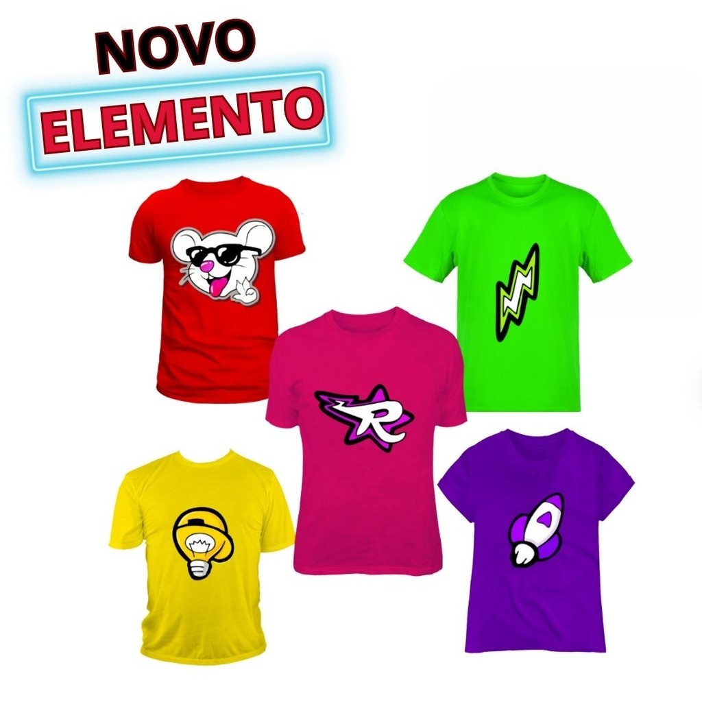 Camiseta Infantil Emilly Vick Rato Robson Lampada Leozin Raio Void ...