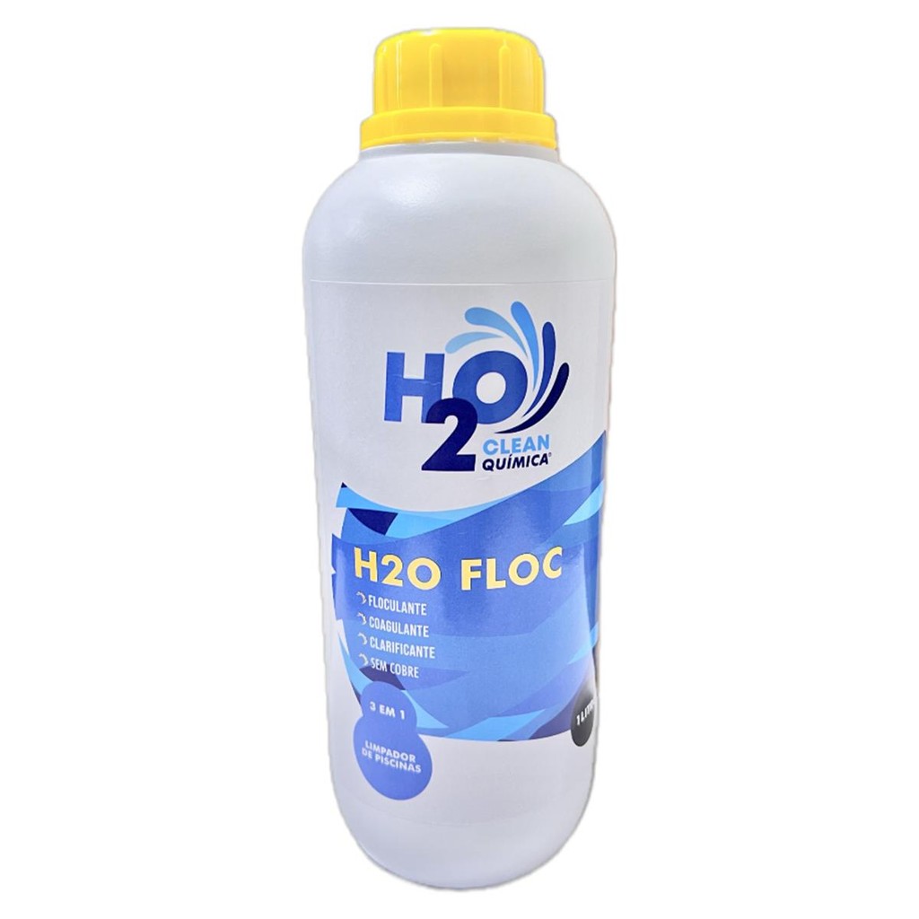 Limpador de Piscina Floc 1 Litro - H2O Clean Química | Shopee Brasil