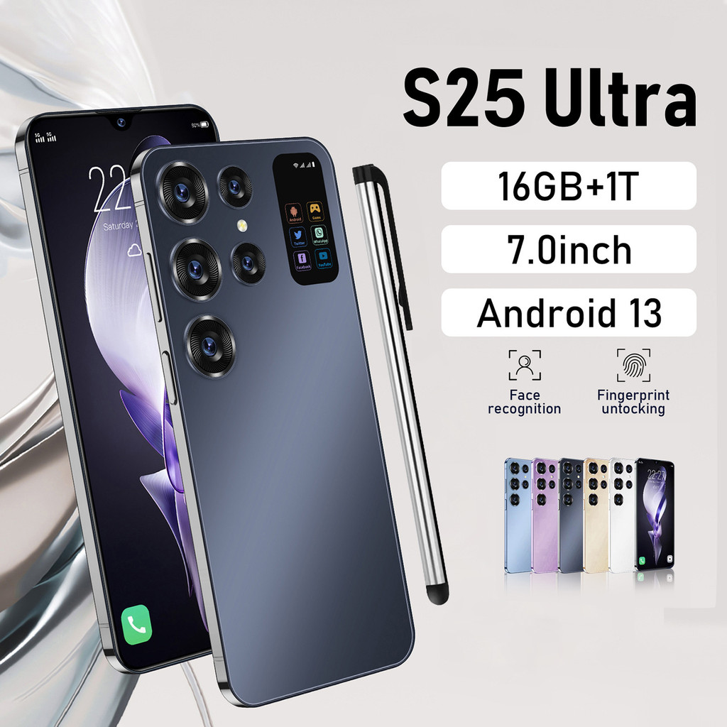 2025 Novo S25 Ultra Smartphone 7.0 Polegada Celulares Android Moblie ...